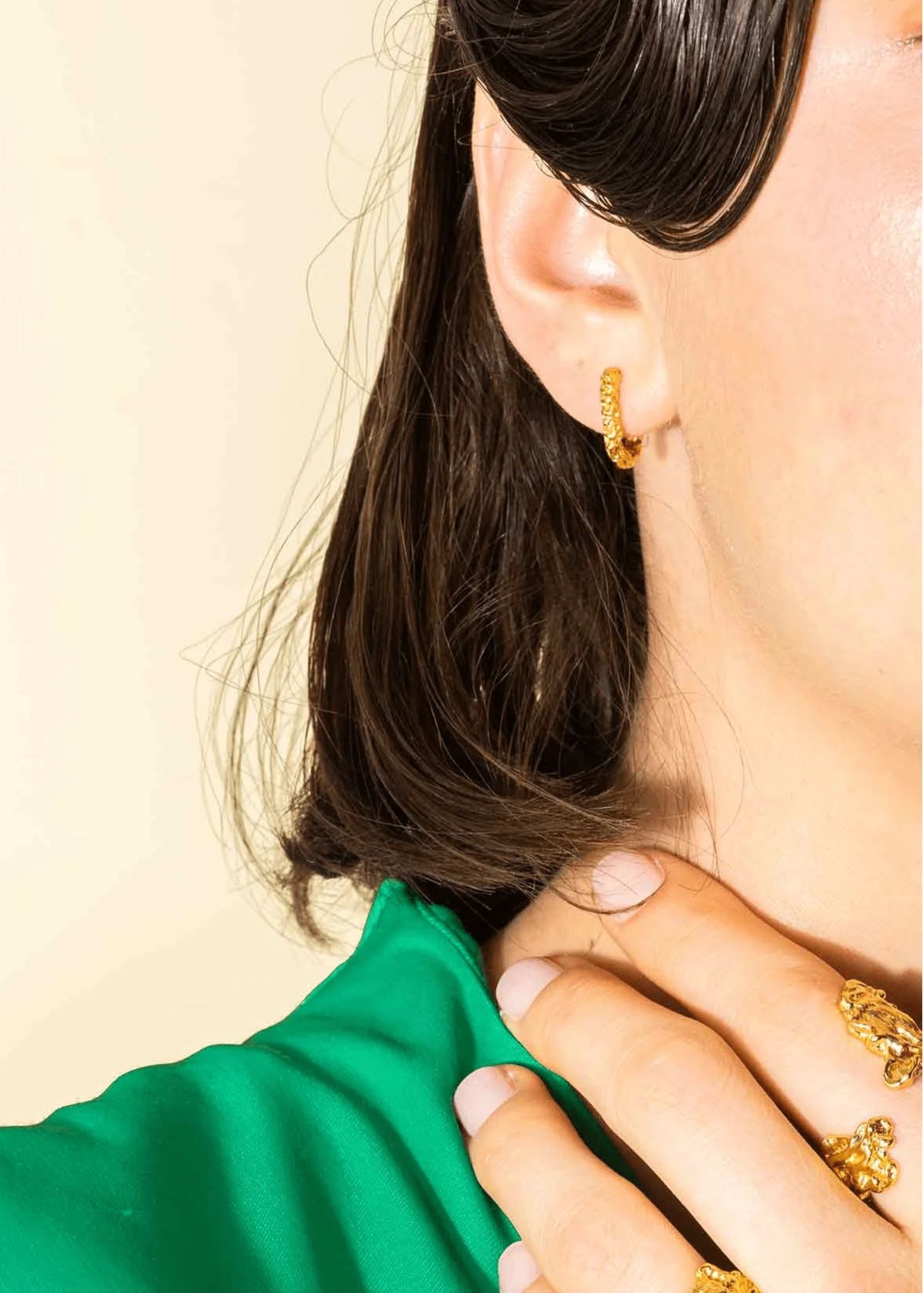 Riddle Hoop earrings Gilded / House Of Vincent / Anthon.dk